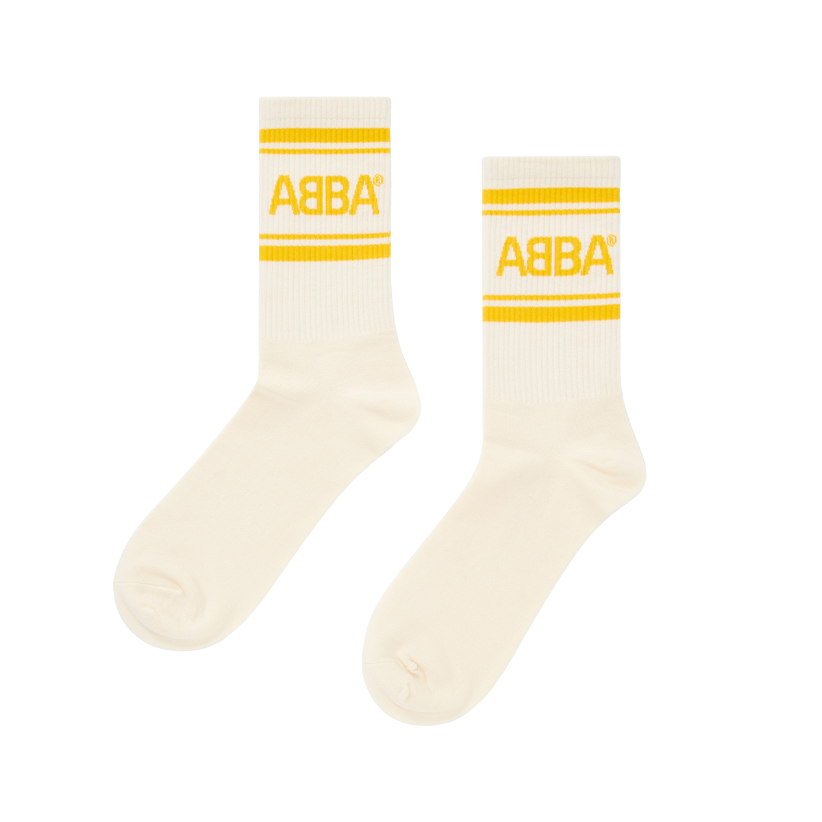 ABBA Socks (Yellow/Off-white) - Bravado