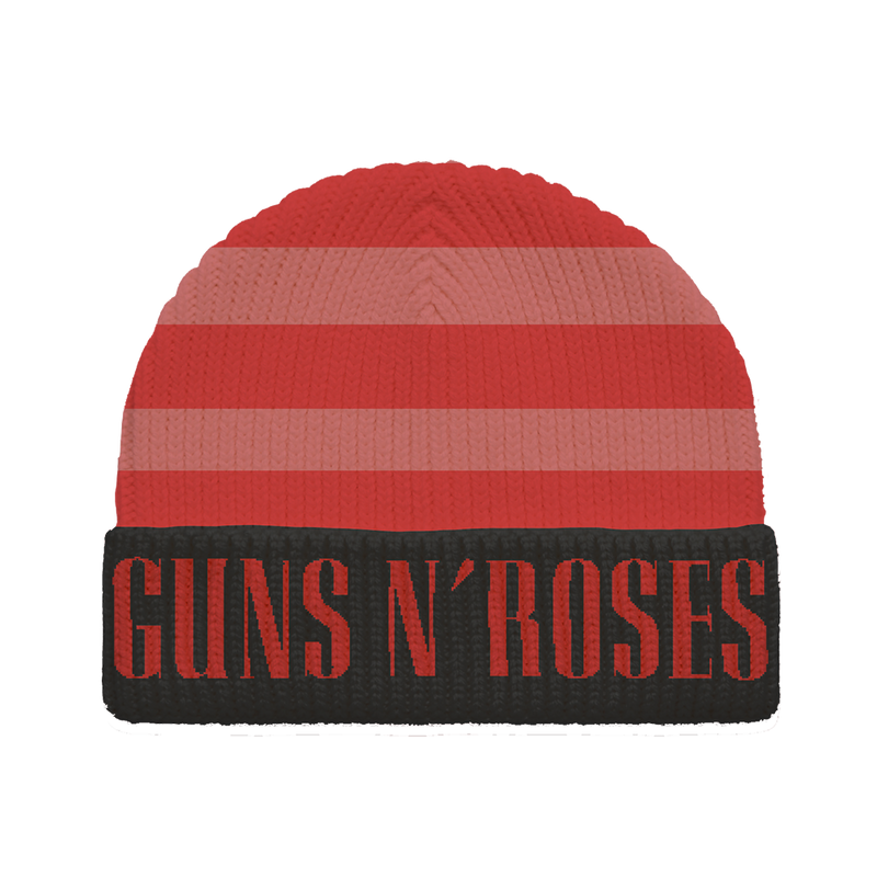 Knit Logo Striped Beanie - Bravado